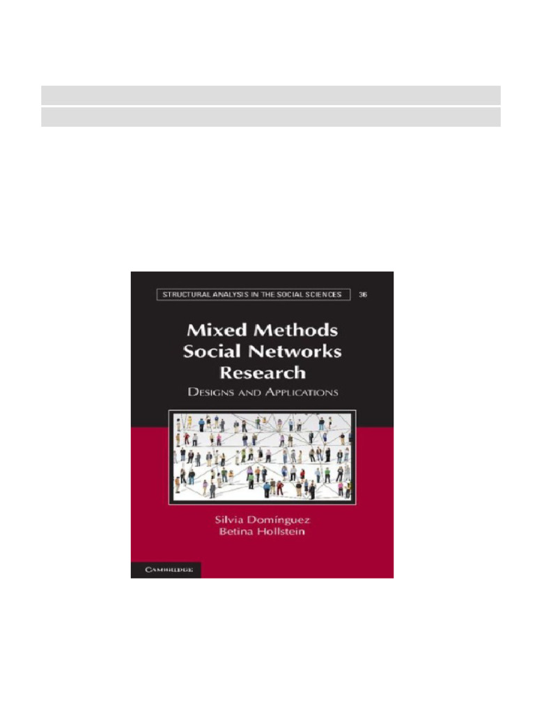 Mixed Methods Social Networks Research Design and Applications Silvia ...