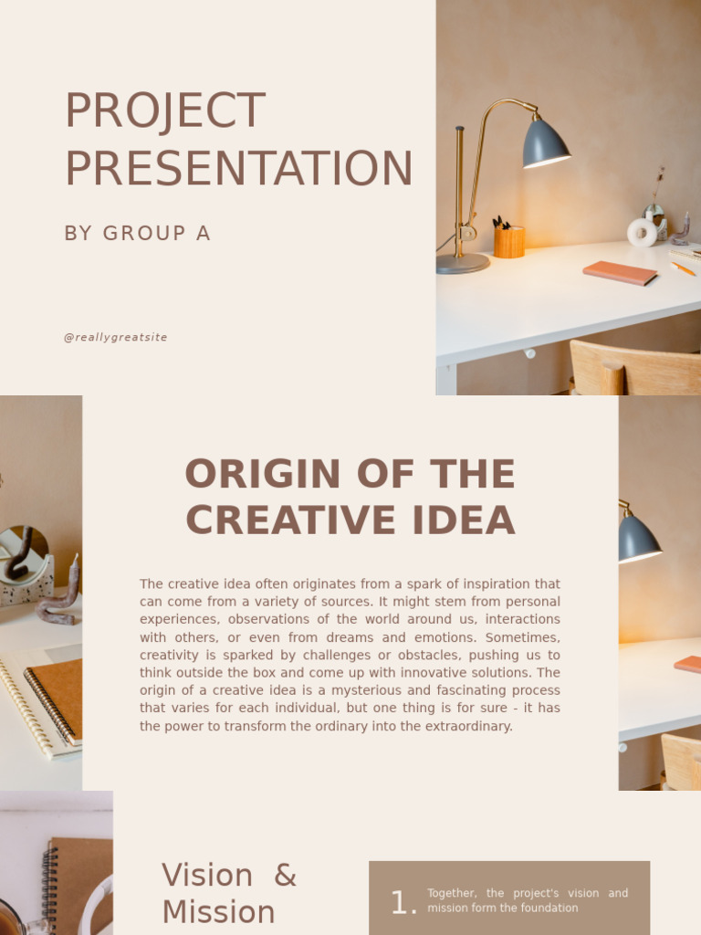 Beige and Brown Minimalist Professional Creative Project Presentation ...