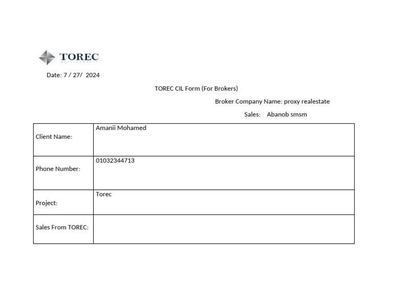 CIL Form | PDF