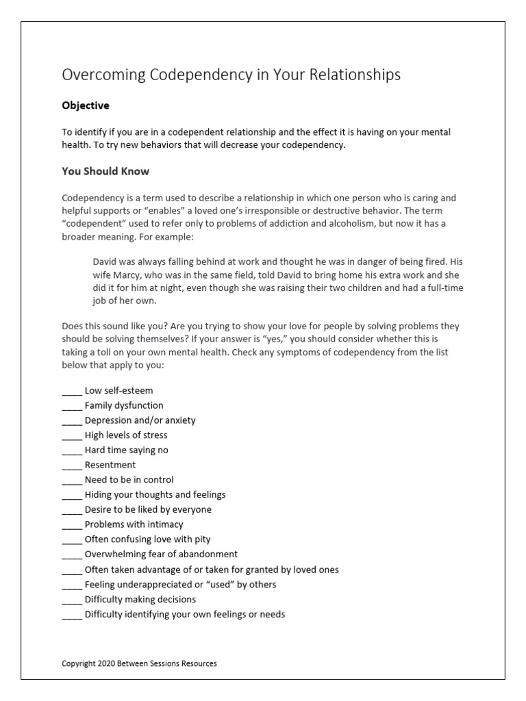 Overcoming Codependency in Your Relationships 111020 LS | PDF ...