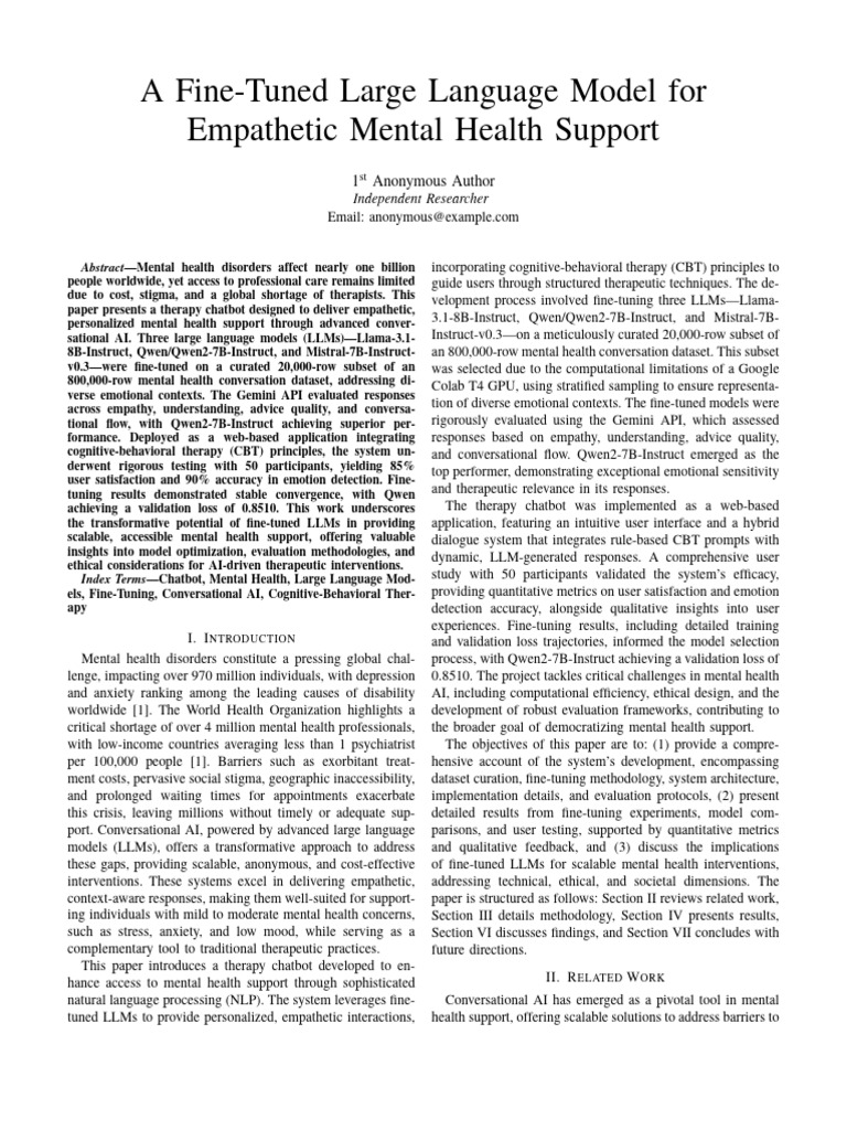 IEEE Conference Template 3 | PDF | Cognitive Behavioral Therapy ...