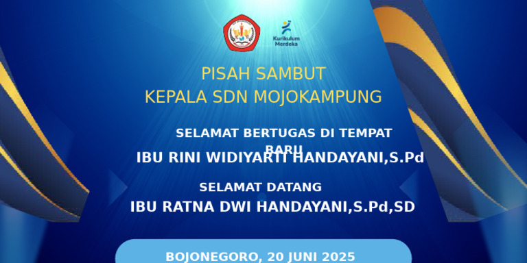 Biru Dan Kuning Emas Formal Elegan Wisuda Dan Perpisahan Spanduk Banner ...