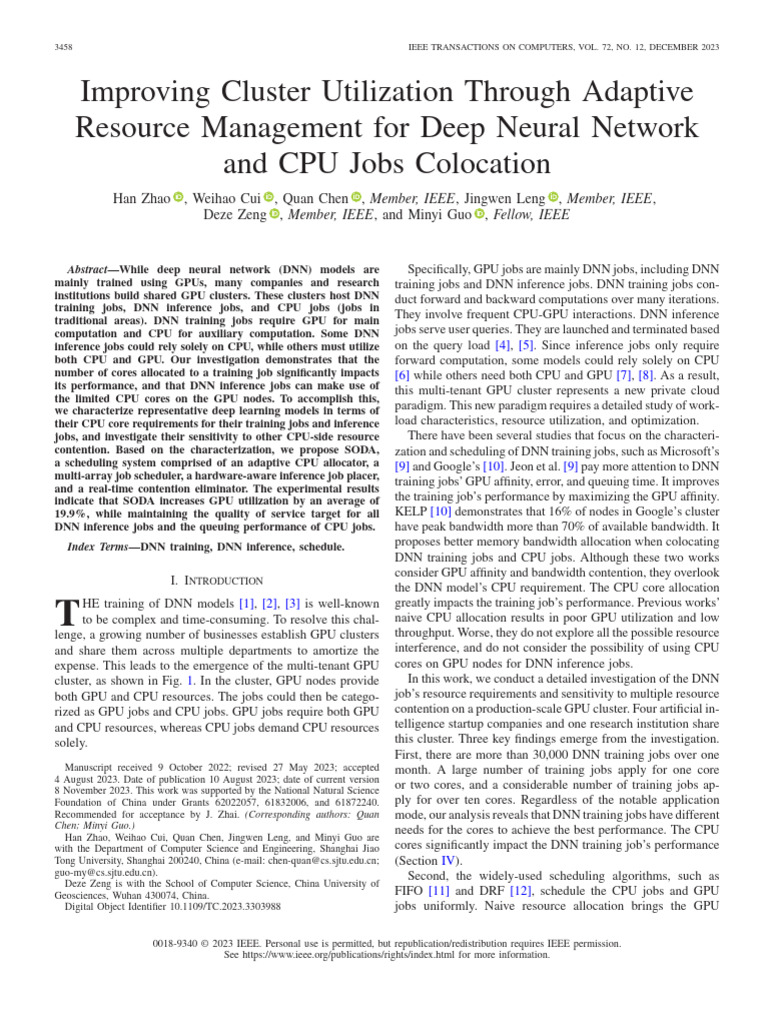 Improving Cluster Utilization Through Adaptive Resource Management For ...