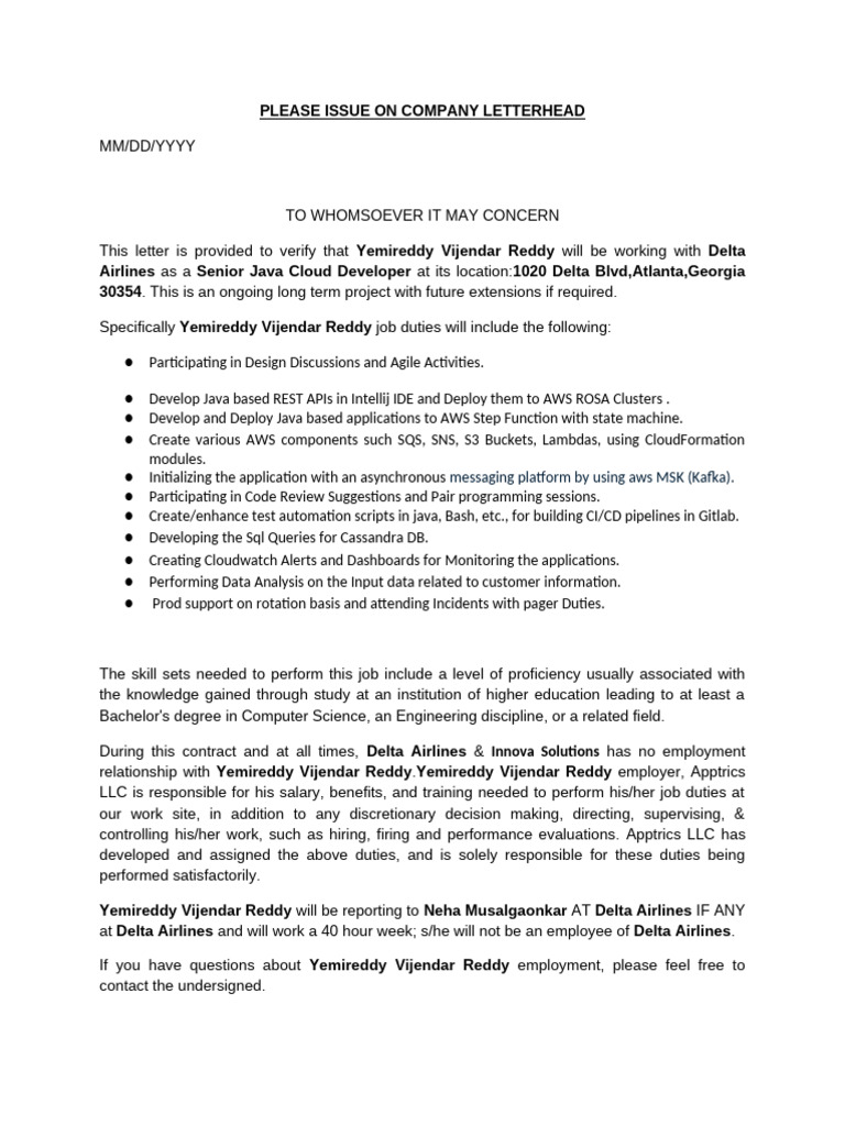 Letter Template For Innova | PDF | Amazon Web Services | Computing