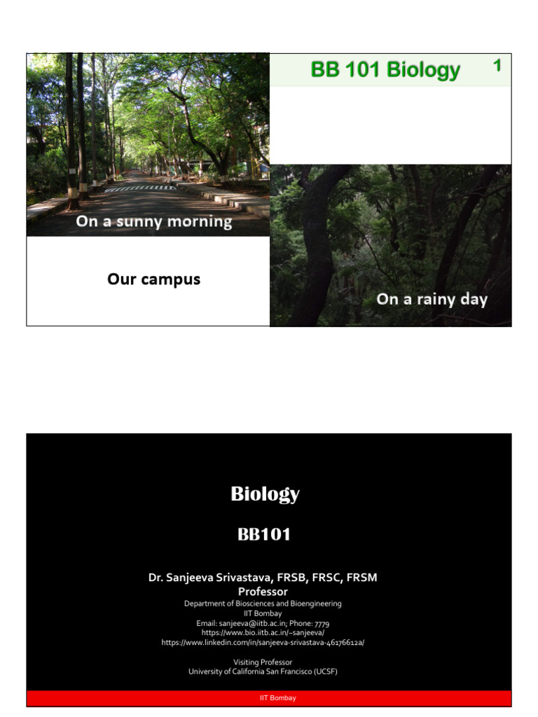 L01-Introduction SS v2 Handout | PDF | Health Sciences | Biochemistry