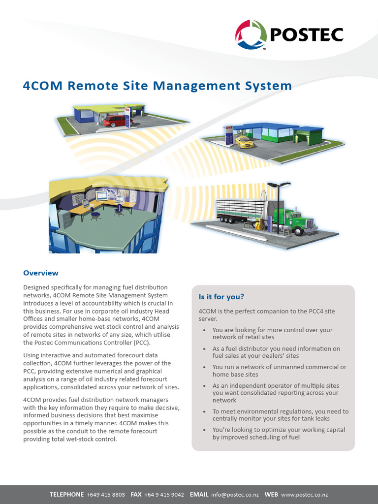 4COM Remote Site Management Overview | PDF | Computer Network | User ...