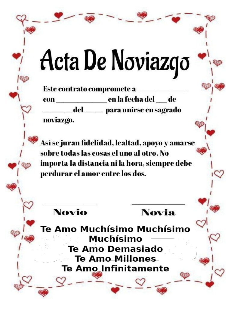 Acta de Noviazgo | PDF