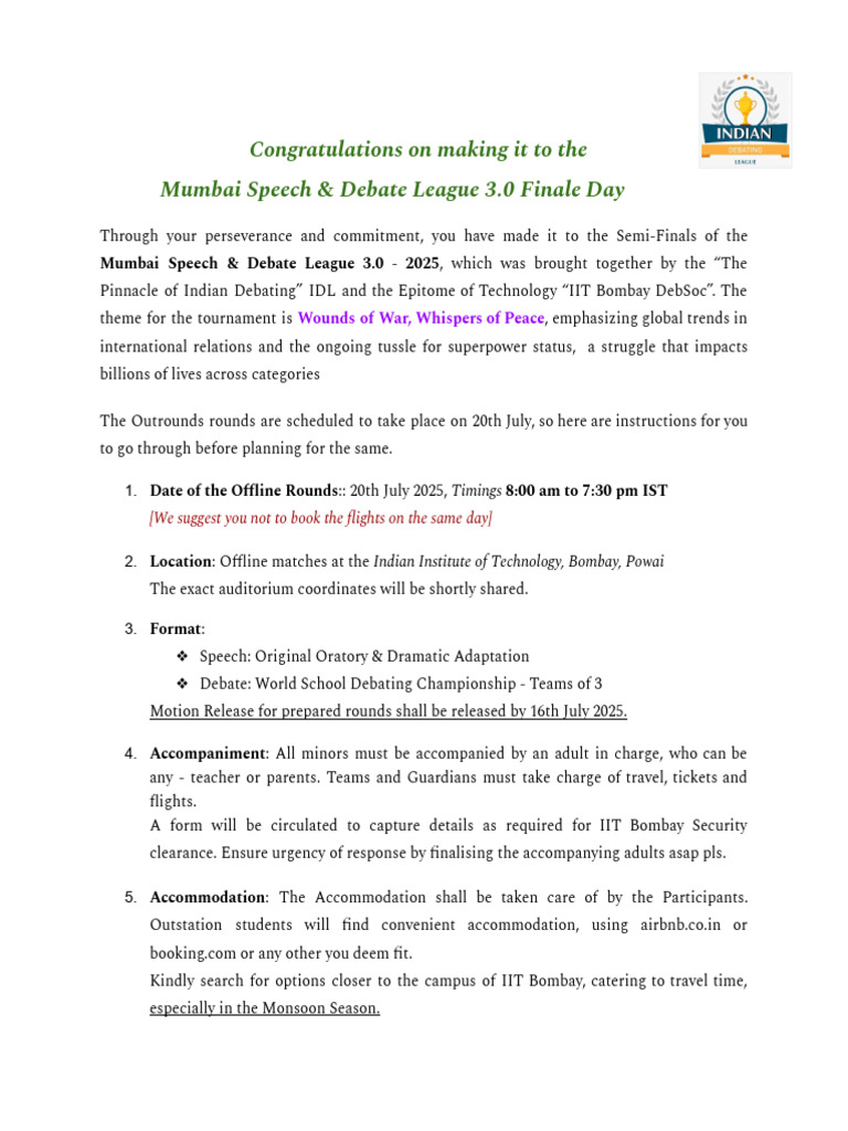 Instructions MSDL at IIT Bombay - 20th July'25 | PDF