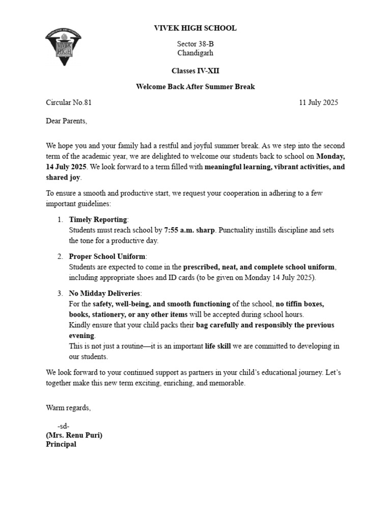 Circular 20250711161757 Circular No.81 - Welcome Back After Summer ...