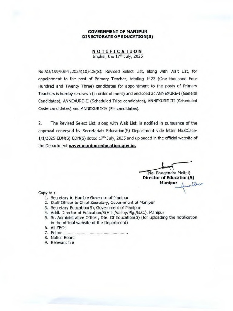 Redrawn Select List of PT | PDF