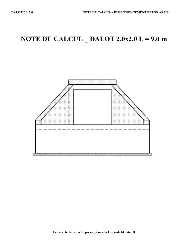 Dimensionnement Dalot 2.0x2.0 en Béton | PDF | Béton armé | Matériau ...