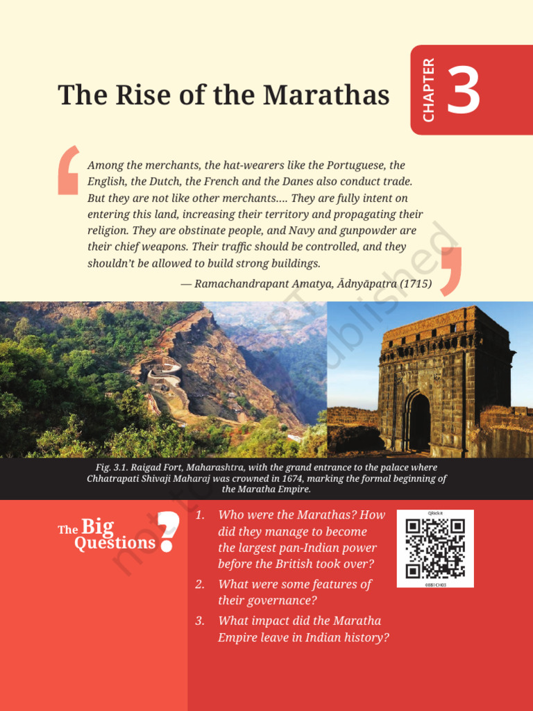 Rise of Marathas (NCERT) (New Class 8th SST Textbook) | PDF
