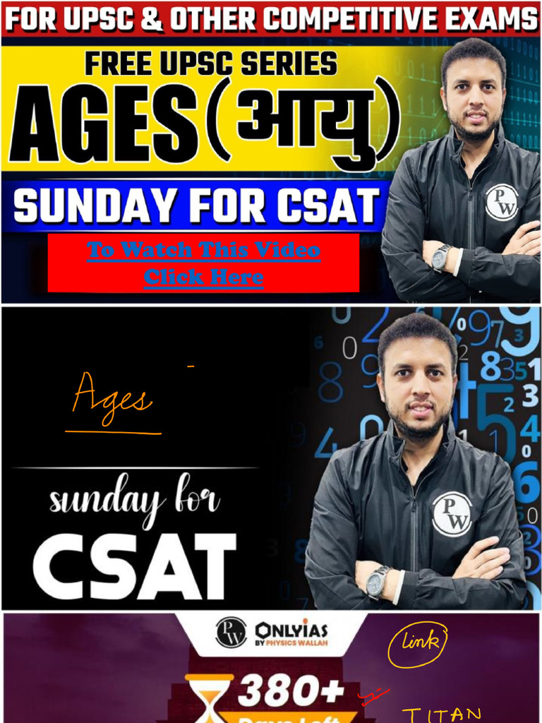 Upsc Csat - All About Ages - Rishav Sir | PDF