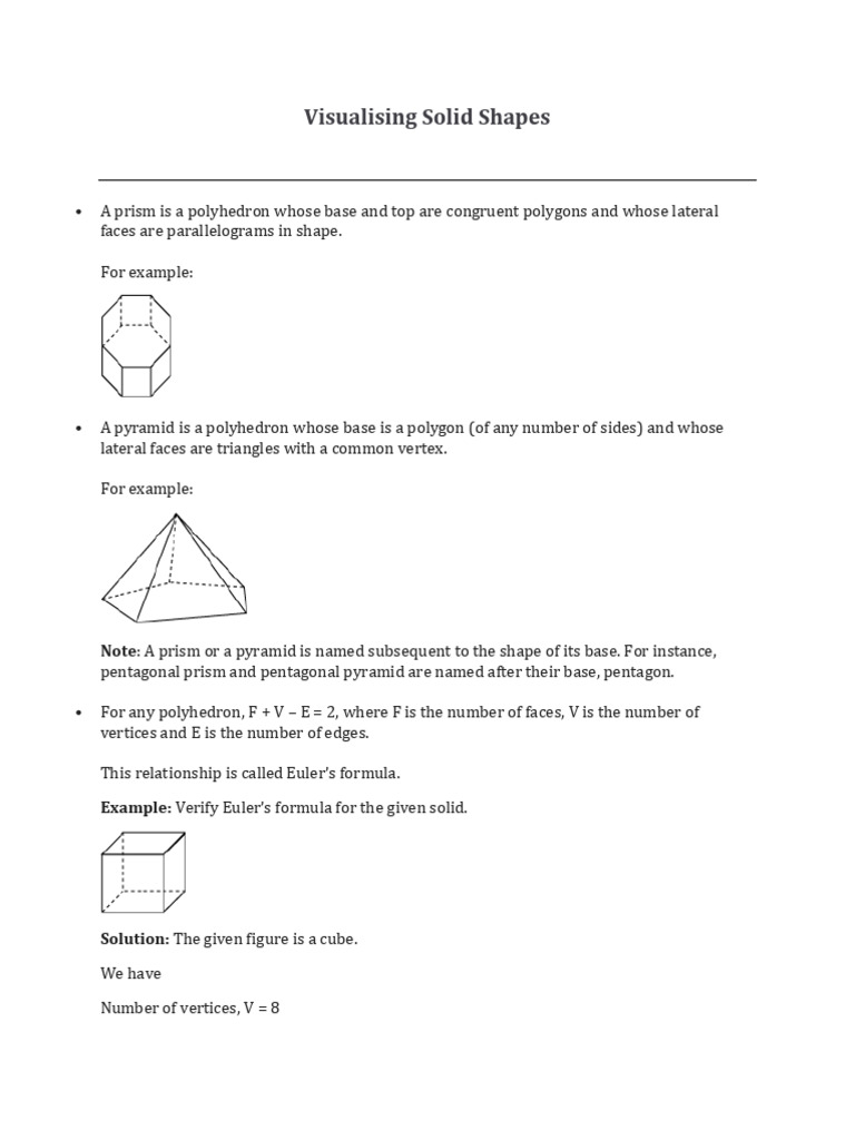 Visualising Solid Shapes | PDF