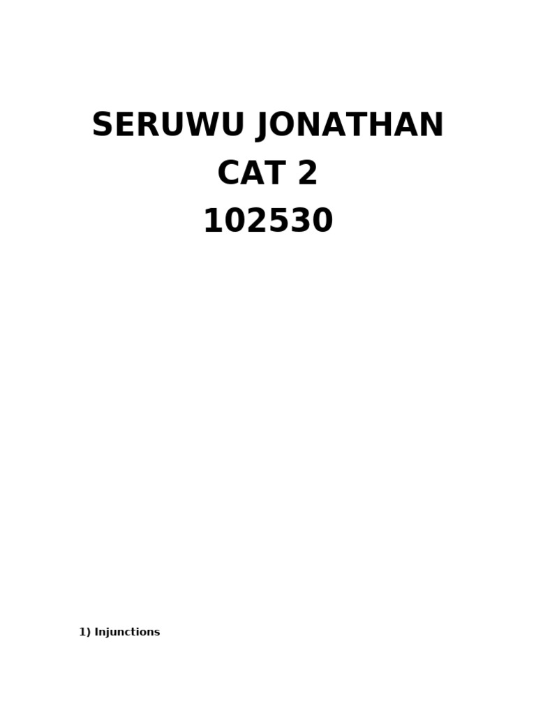Seruwu Jonathan Civil Procedure Cat 1 | PDF | Lawsuit | Arrest Warrant