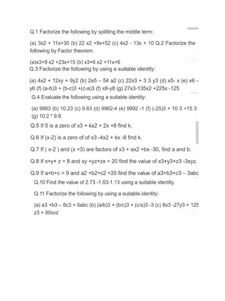 Polynomials Ws2 | PDF