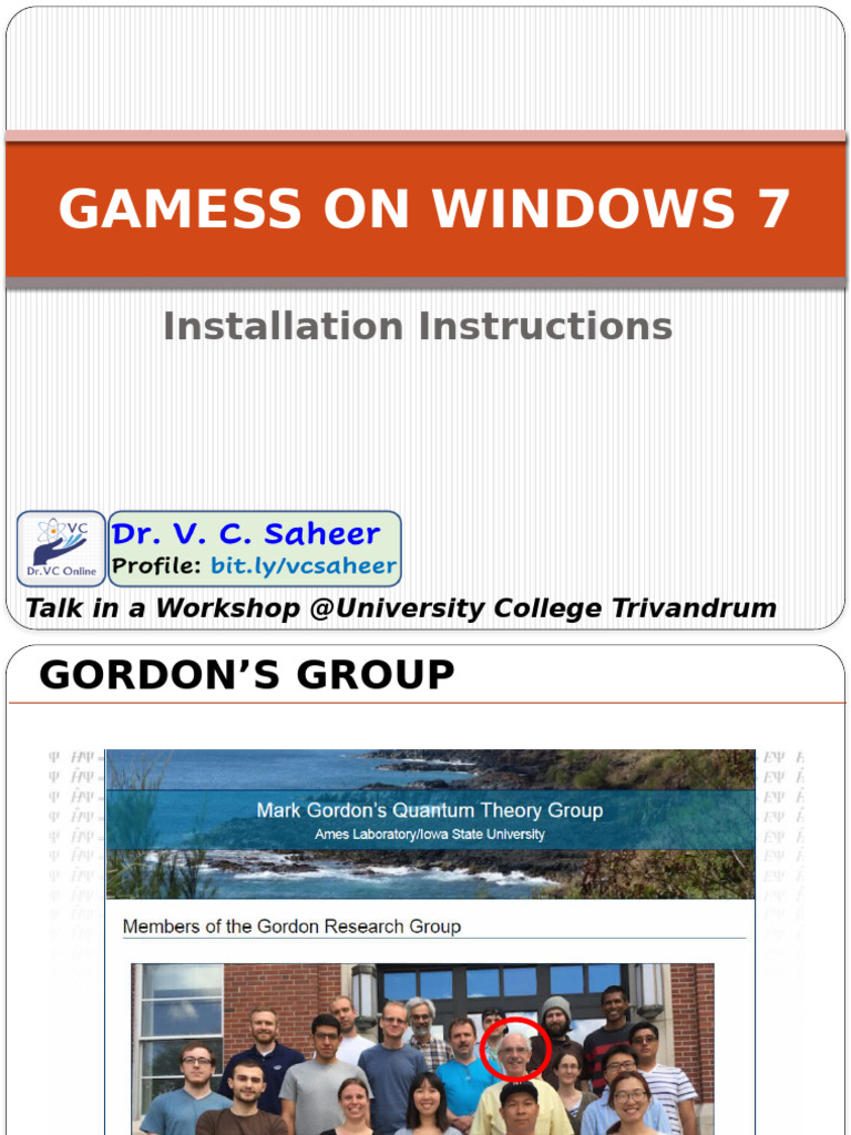 1-GAMESS Installation Windows | PDF | Computer File | Directory (Computing)