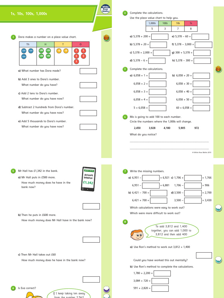 Lesson 1 1s 10s 100s 1000s 2019 | PDF | Mathematics