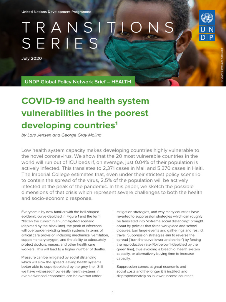 COVID 19 and Health System Vulnerabilities in The Poorest Developing ...