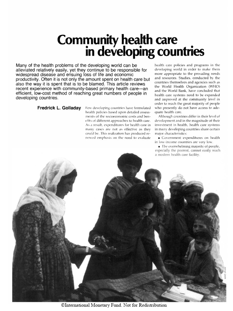 Community Healthcare in Developing Countries | PDF | Developing Country ...