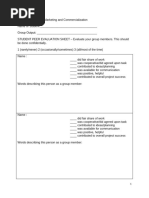 Team Contribution Statement Template | PDF