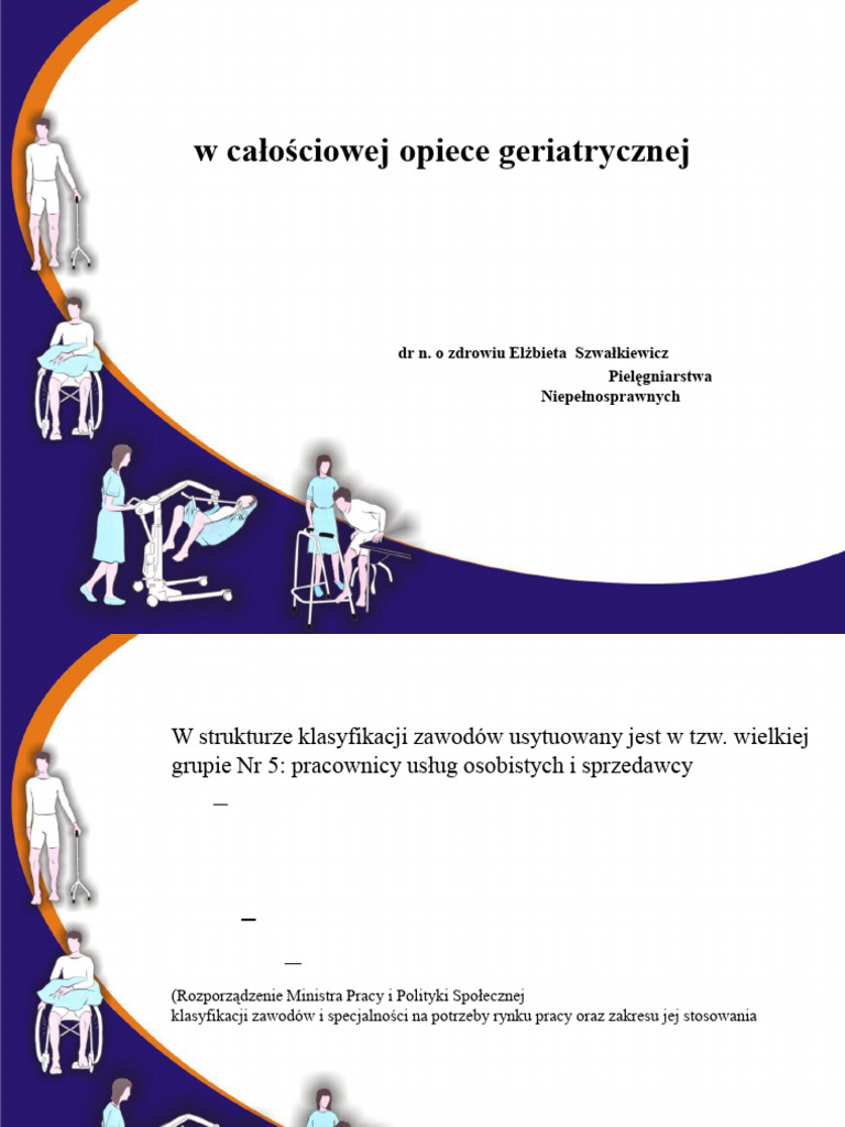 Opiekun Medyczny W Opiece Geriatrycznej-GER | PDF