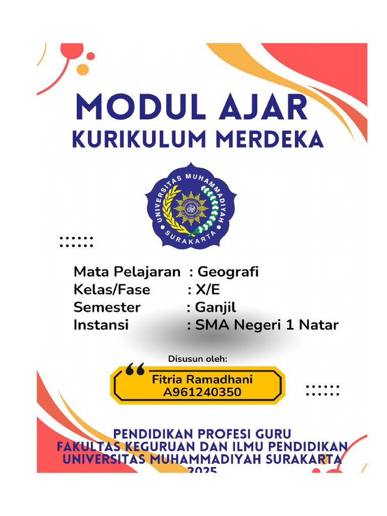 Template Modul Ajar Kurikulum Merdeka Epit | PDF