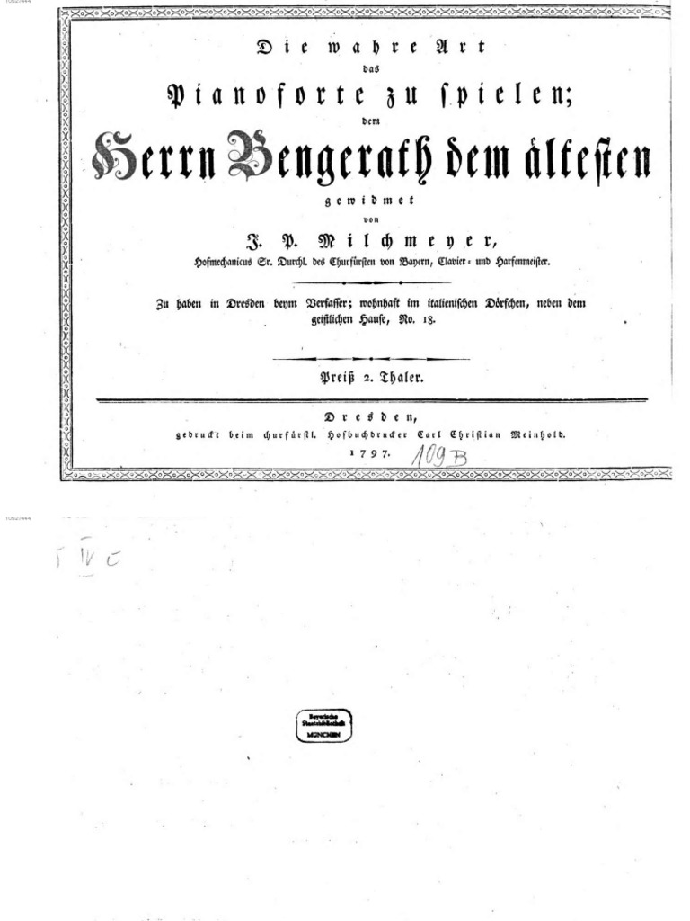 Milchmeyer - Pianof - BSB 2 | PDF