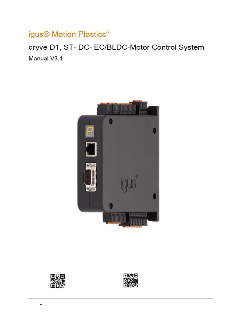 igus dryve D1 Motor Control Manual | PDF | Electromagnetic Interference ...