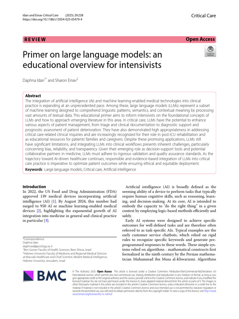 Primer On Large Language Models-An Educational Overview For ...