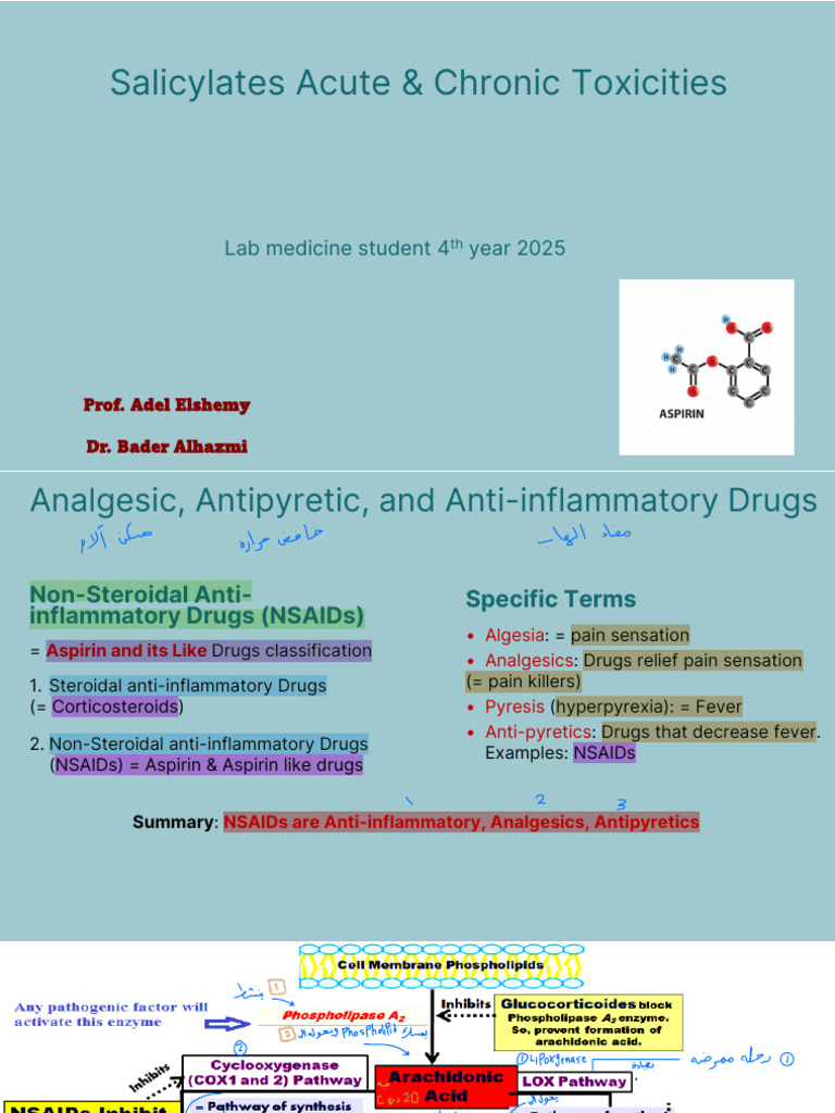 Salicylates: Mechanisms and Toxicity | PDF | Nonsteroidal Anti ...