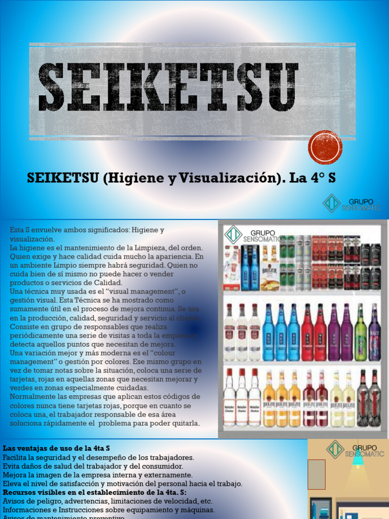 Higiene y Visualización en la 4ª S | PDF | Calidad (comercial) | Higiene