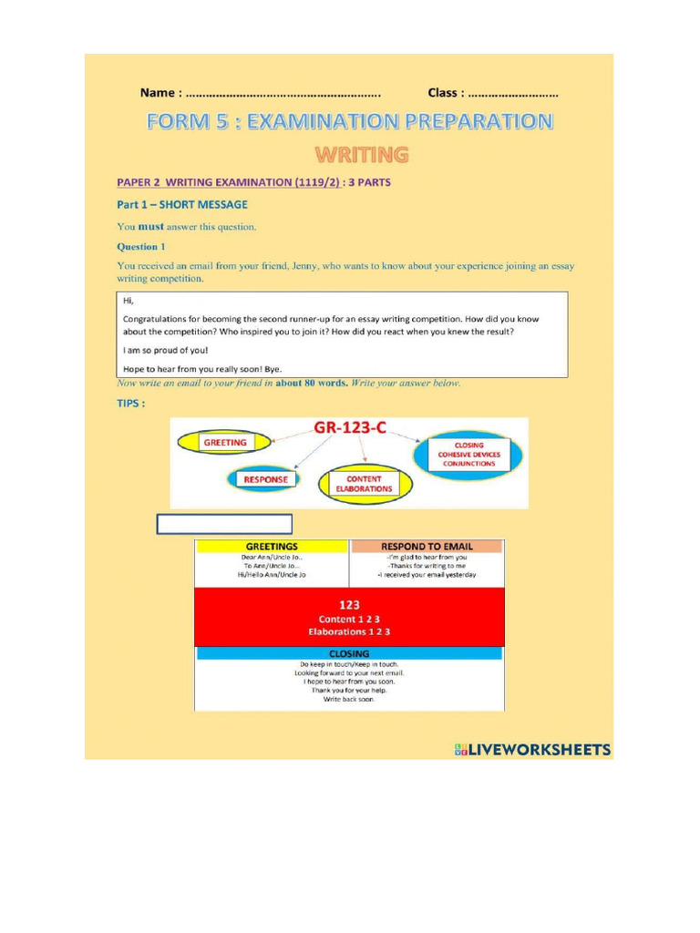 Practise Writing Part 2 | PDF