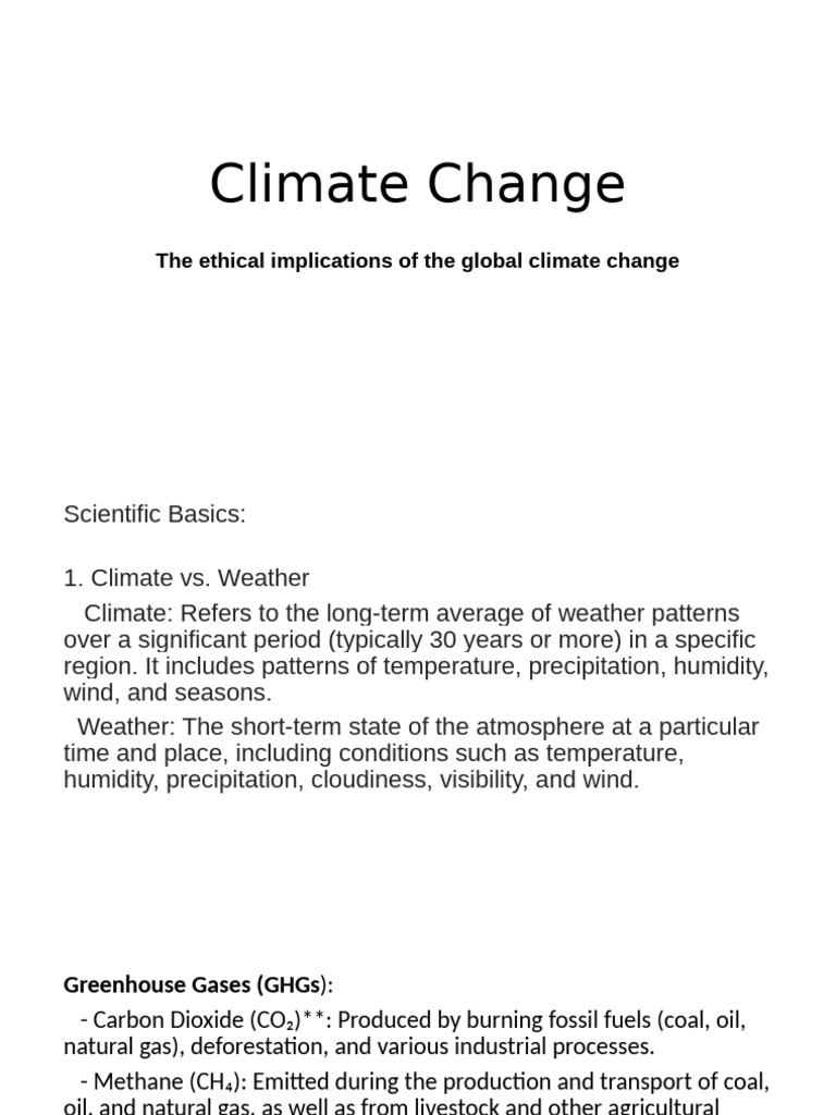 Climate Change slides_081318 | PDF | Climate Change | Greenhouse Gas