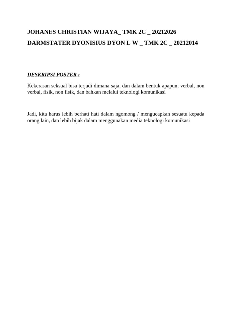 Deskripsi Poster | PDF