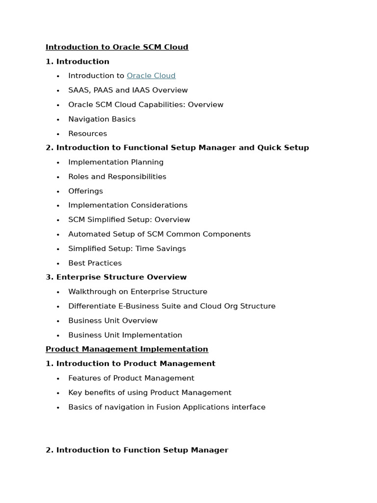 Introduction To Oracle SCM Cloud | PDF | Cloud Computing | Procurement