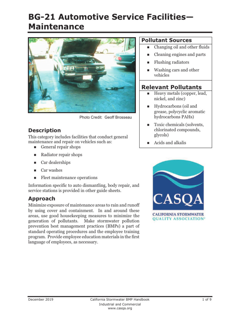 BG-21-CASQA Industrial Commercial BMP Handbook Dec2019 | PDF | Storm ...