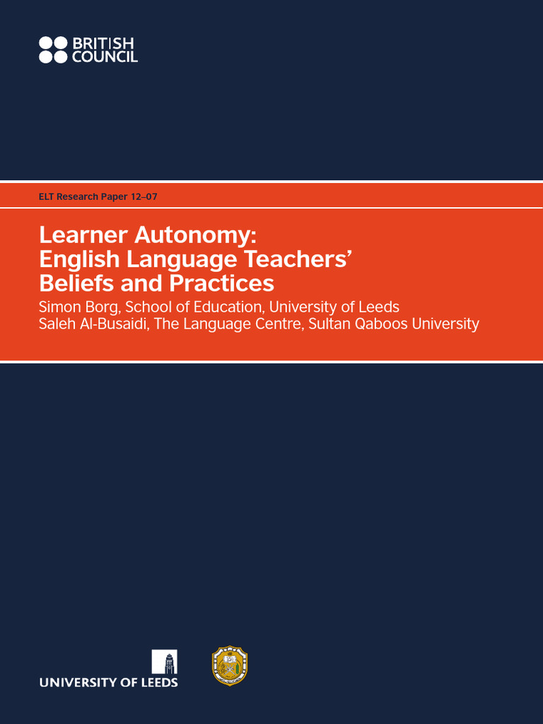 Teacher Beliefs on Learner Autonomy | PDF | Learning | Teachers