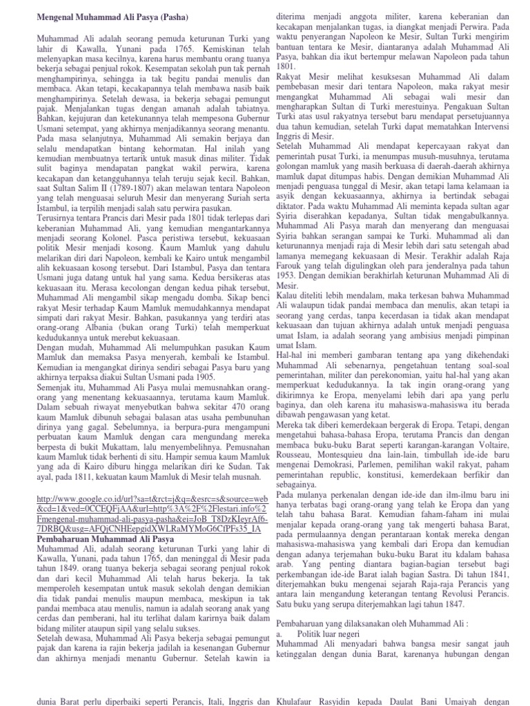Mengenal Muhammad Ali Pasya | PDF