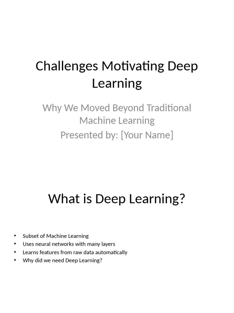 Overcoming Challenges in Deep Learning | PDF | Deep Learning | Machine ...