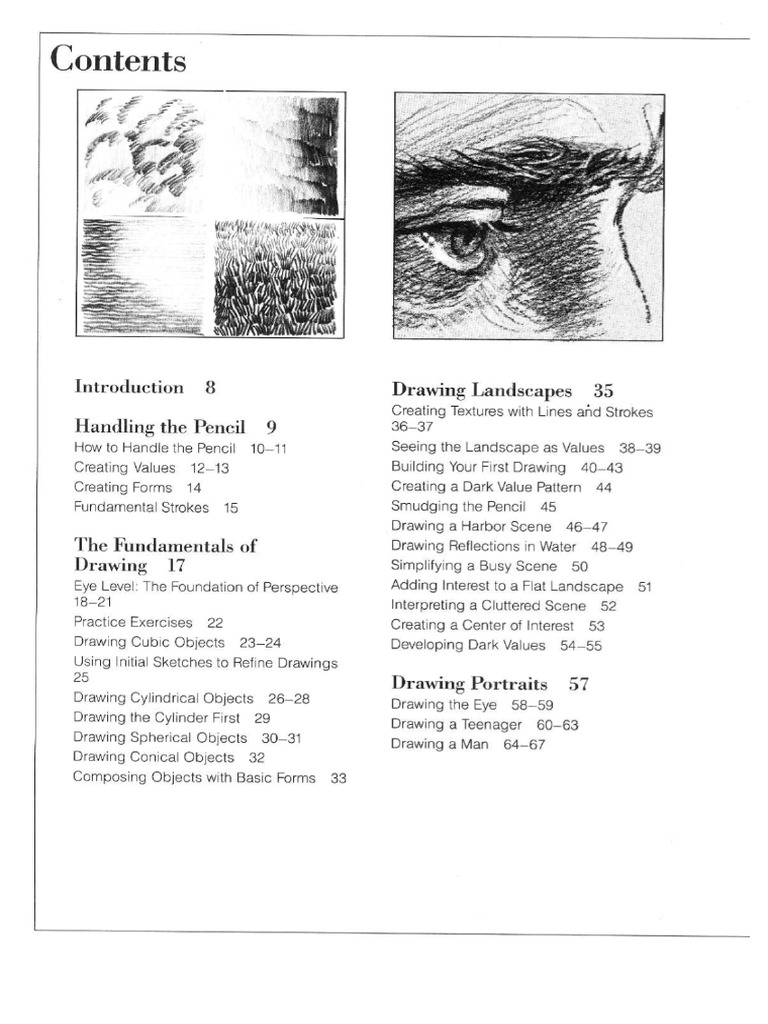 Pencil Drawing Techniques Content | PDF