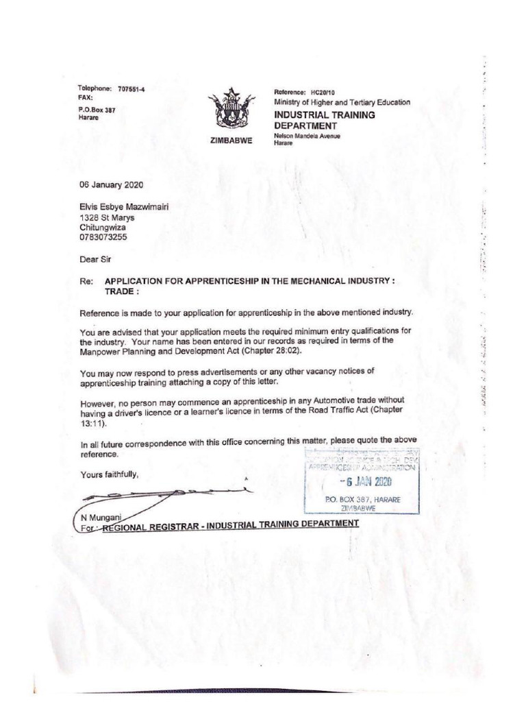 Clearance Letter | PDF
