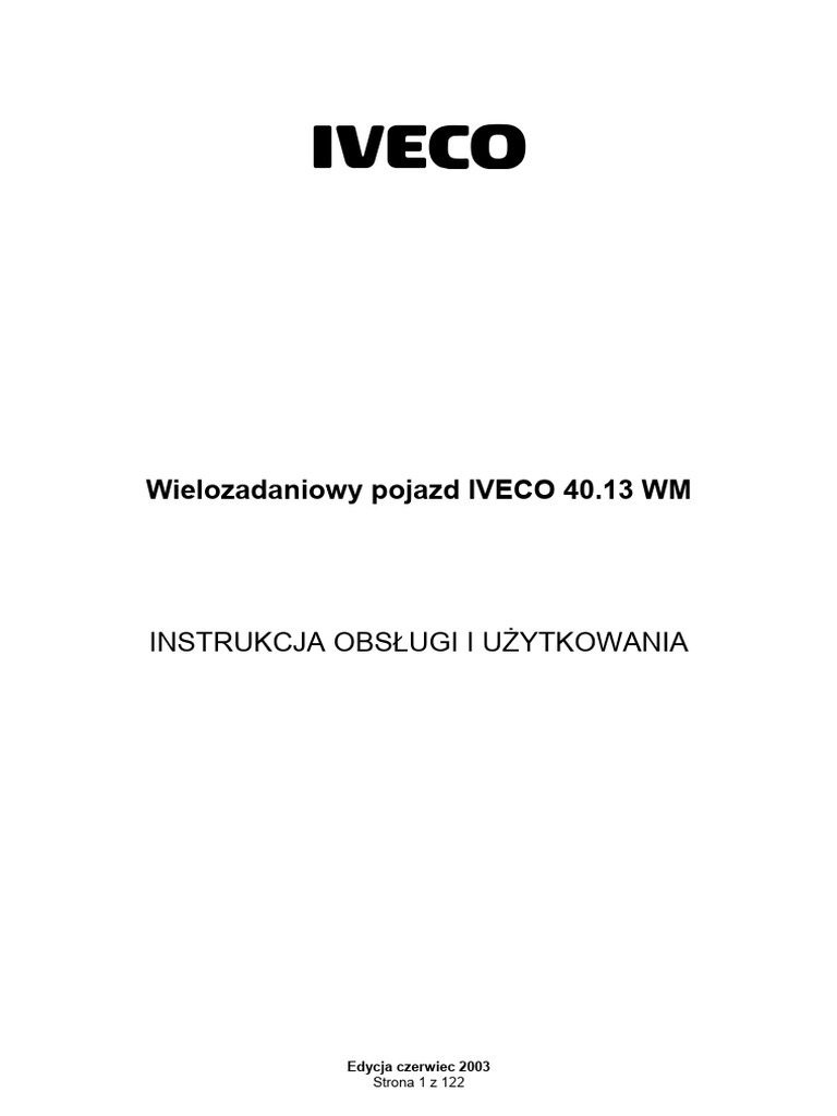 Instrukcja Iveco 4013WM | PDF