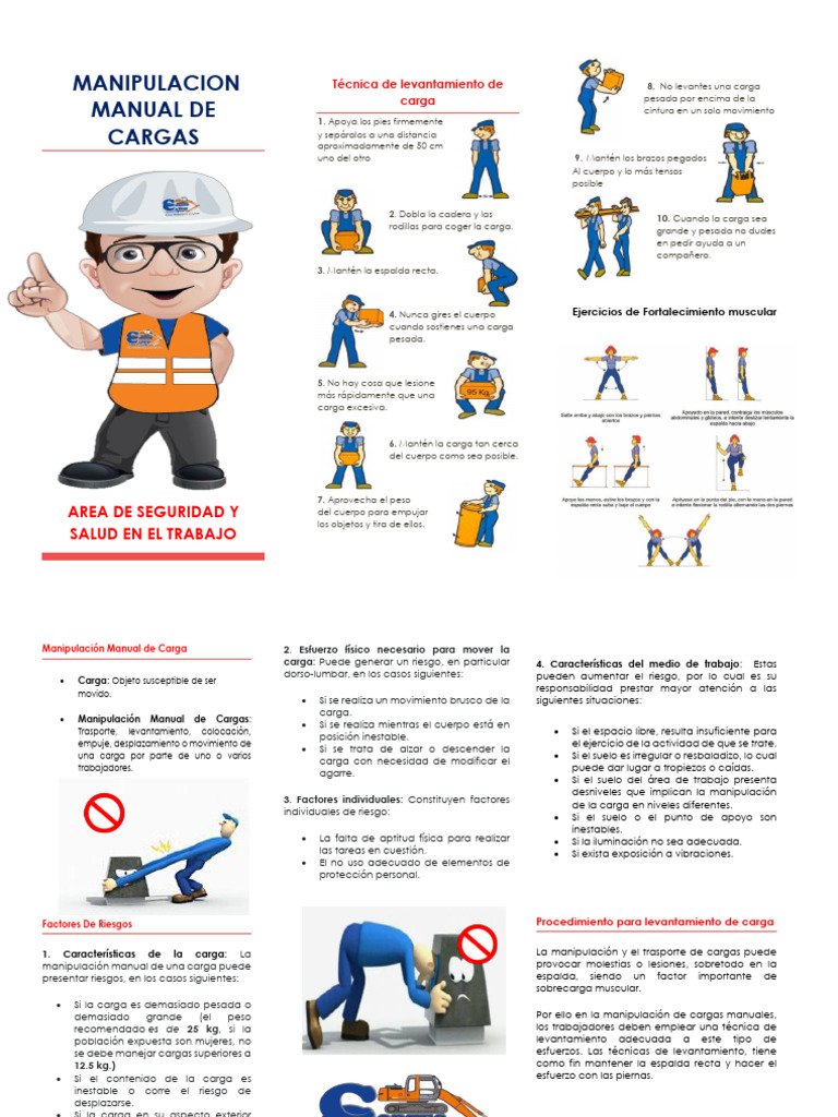 Folleto Manejo Seguro de Carga - Higiene Postural | PDF