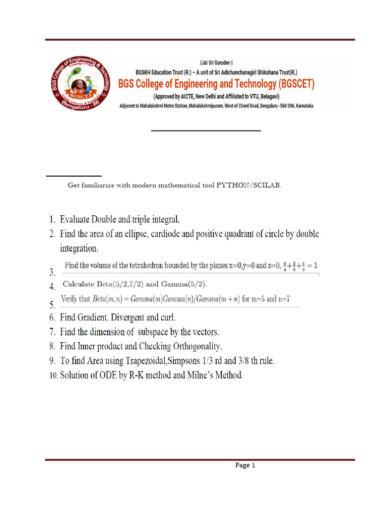 Lab QB BMATS201 | PDF