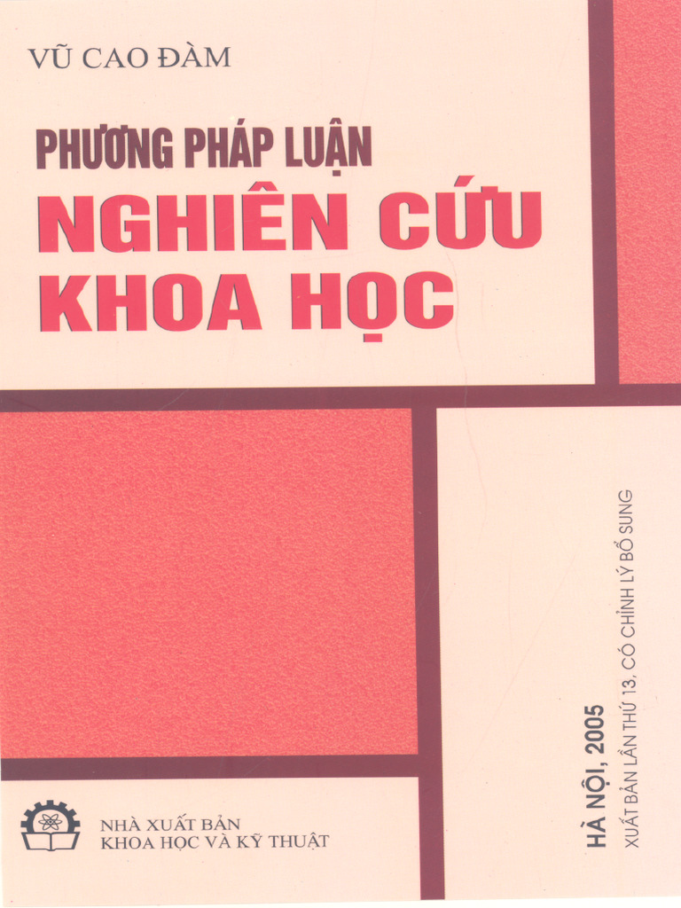 Giao Trinh Phuong Phap Luan Nghien Cuu Khoa Hoc 2005 Vu Cao Dam | PDF
