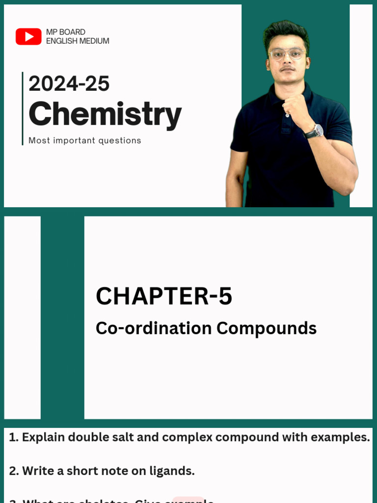 Key Questions on Coordination Compounds | PDF