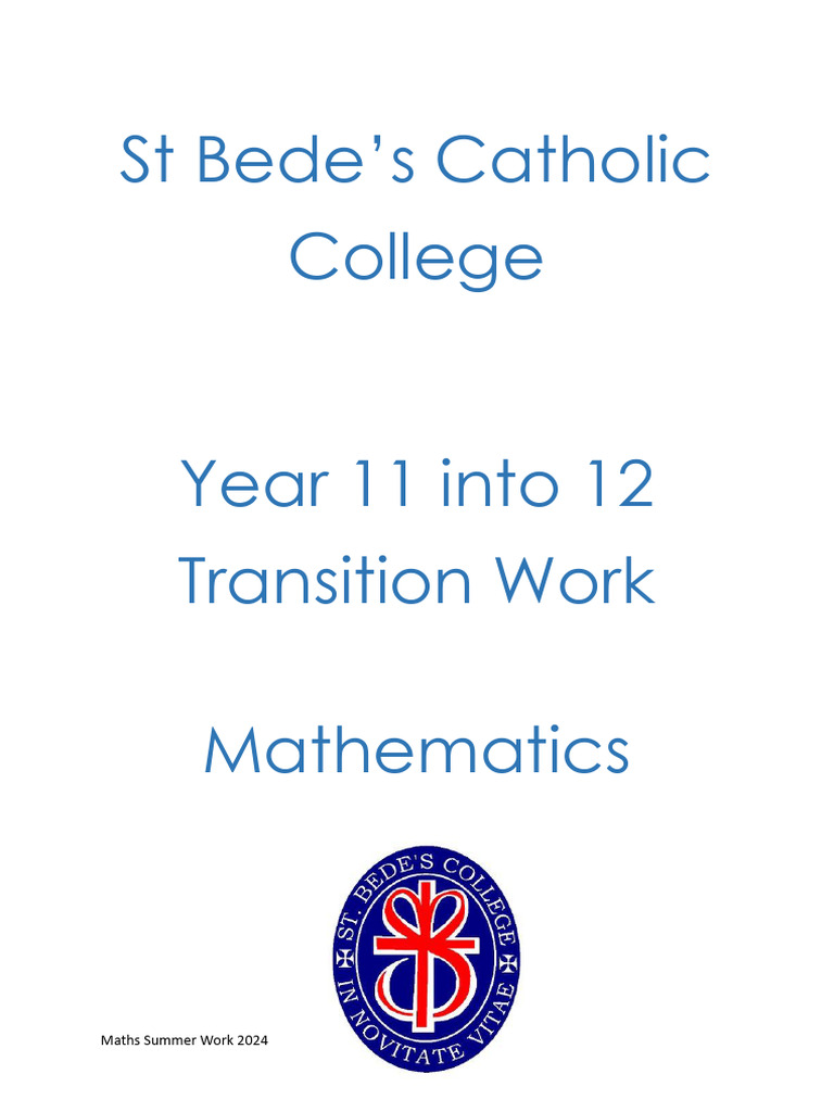 Maths Summer Work 2024.331036254 | PDF | Mathematics