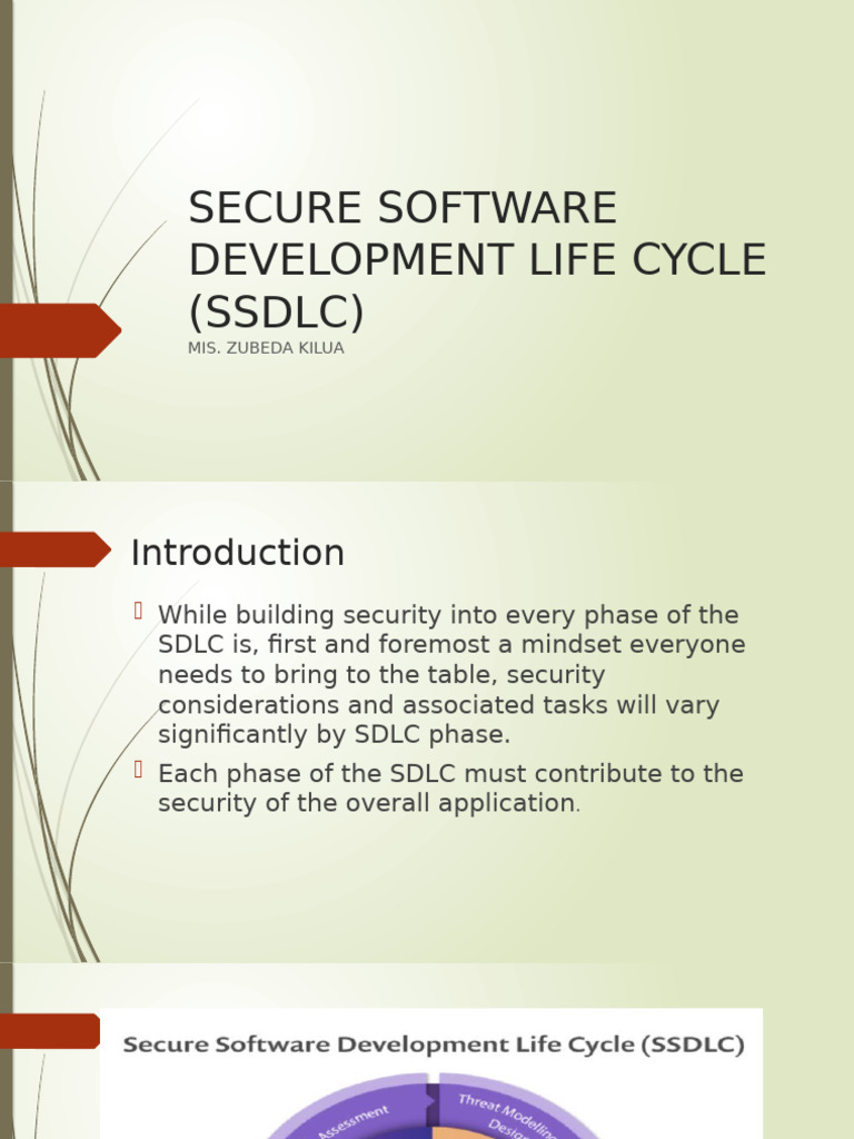 Secure Software Development Life Cycle (SSDLC) | PDF | Verification And Validation | Databases