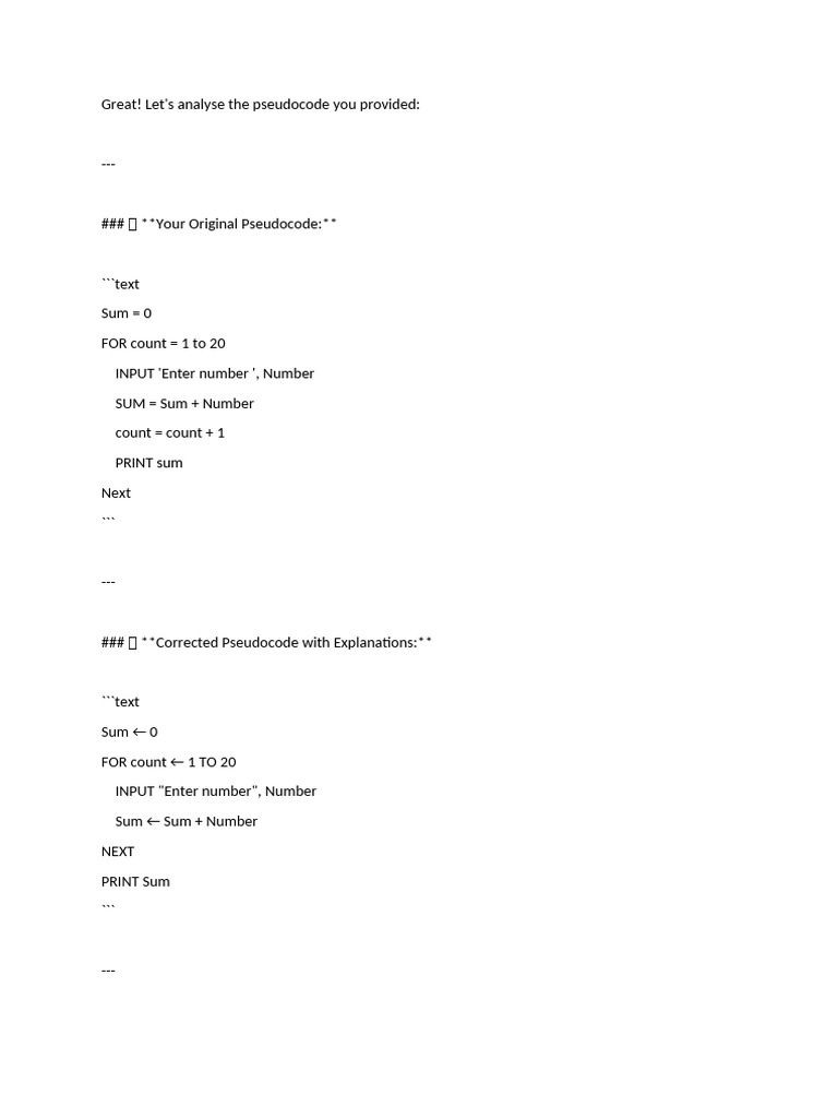 Pseudocode Control Based Analysis | PDF